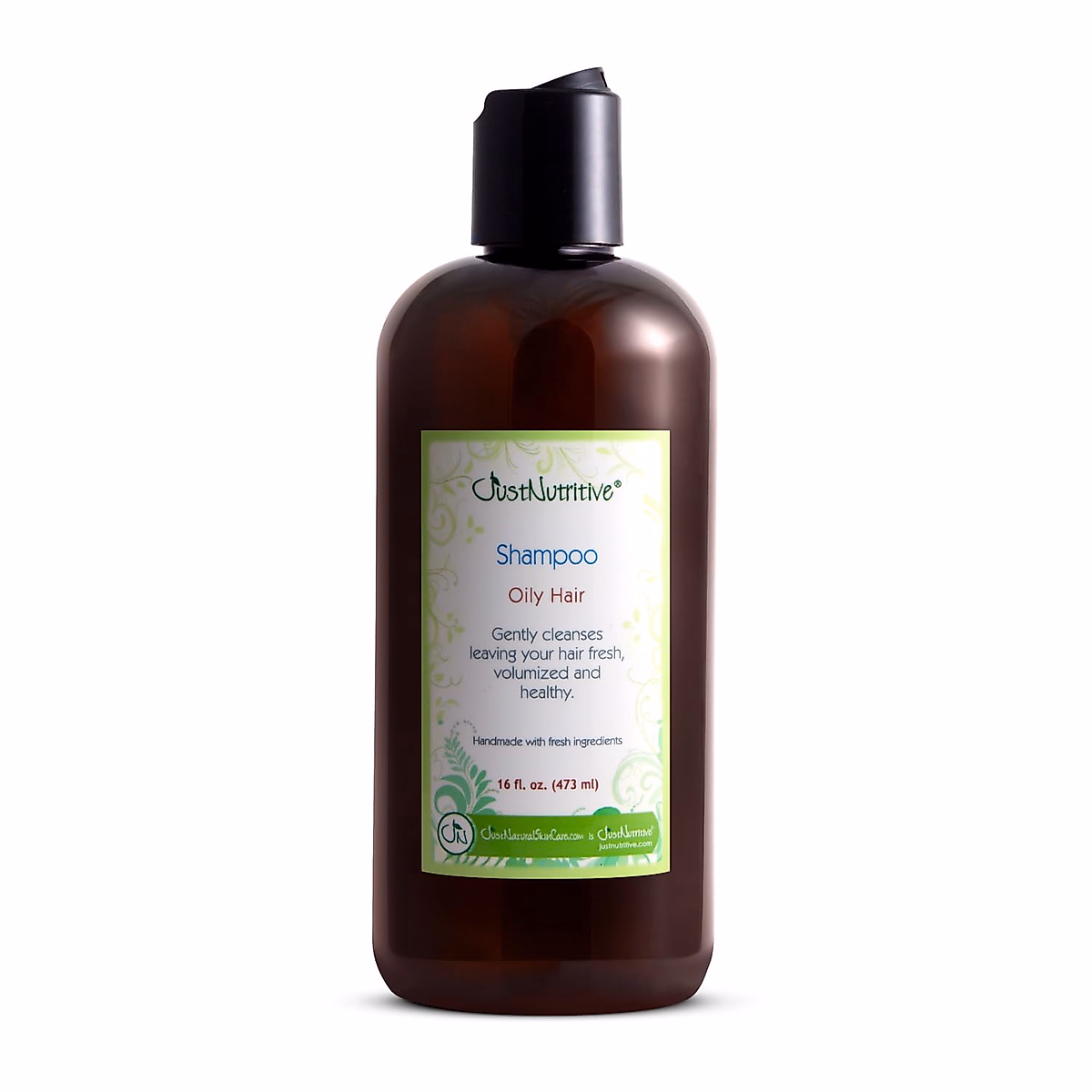 Just Nutritive Oily Hair Shampoo | Control Oily and Greasy Residue | Greasy Hair Shampoo for Men and Woman | Natural Deep Cleanser for all Hair Types 16 Fl Oz