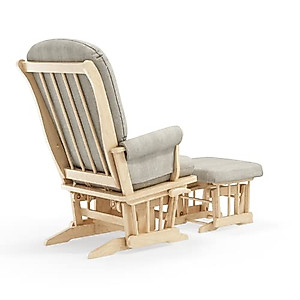 Dutailier Alice 3194 Glider Multiposition-Lock Recline with Ottoman (Natural/Light Grey