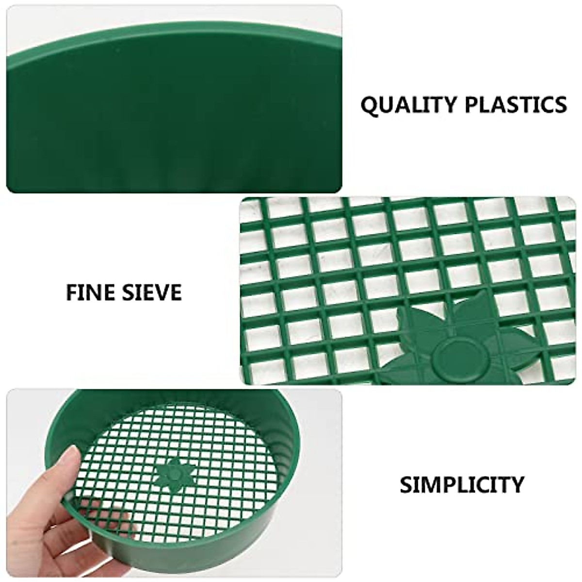 Yardwe Green Toys 10pcs Outdoor Bonsai Screen Spreaders Seeding Classifier Pan Rock Planter Separator Green Stackable Mesh for Cultivation Panning Riddles Earth Tool Riddle Planting Kids Toys