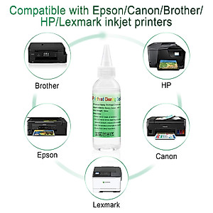 Printhead Cleaner Kit for HP 8600 5520 4620 6520 6600 6700 6968 6978 8610 Canon MX922 9000 C88 Brother Printers,Nozzle Cleaning Kit for Inkjet Officejet Pixma Printers