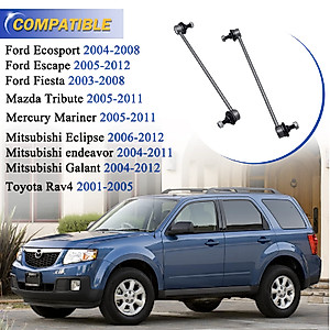 Zinc-Nickel Alloy Stabilizer Sway Bar Links for 2005-2012 Ford Escape/2005-2011 Mazda Tribute /2005-2011 Mercury Mariner /2001-2005 Toyota Rav4/2006-2012 Mitsubishi Eclipse Endeavor Galant K80296