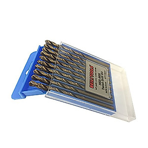 BEILI TOOLS HSS M35 Cobalt Twist Drill Bits, Pack of 10 (5.5mm, 7/32")