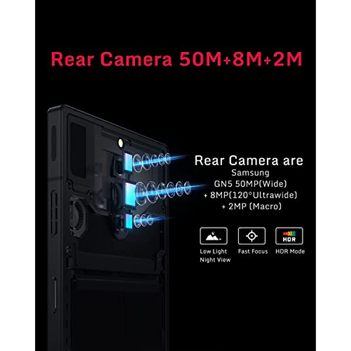 REDMAGIC 8 Pro Smartphone 5G, 120Hz Gaming Phone, 6.8" Full Screen, Under Display Camera, 6000mAh Android Phone, Snapdragon 8 Gen 2, 12+256GB, 65W Charger, Dual-Sim, US Unlocked Cell Phone Black