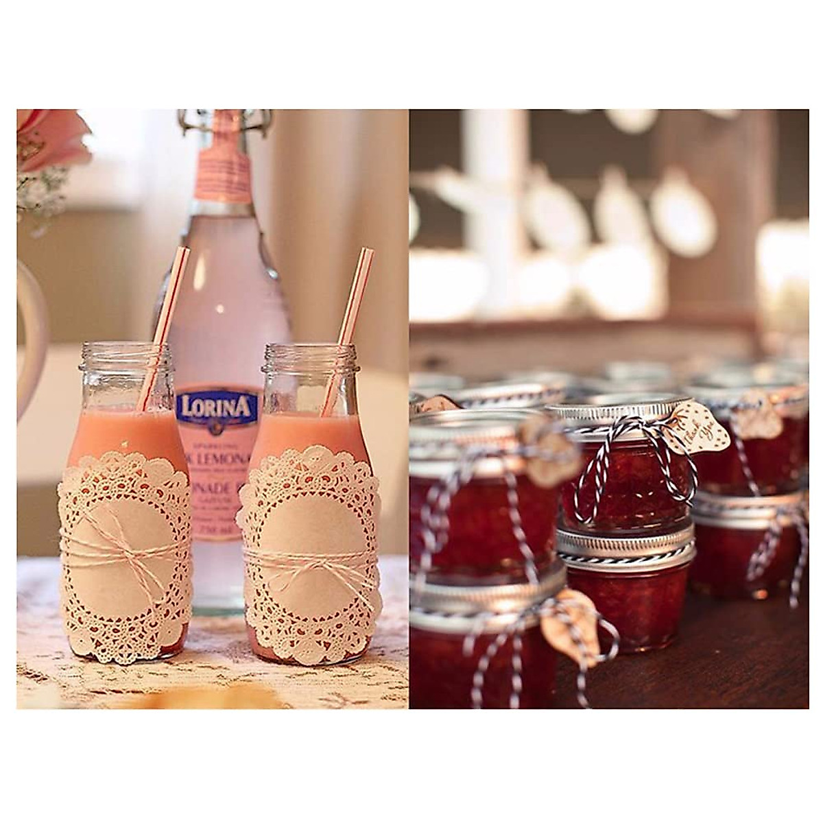 Cotton Bakers Twine，328 Feet Cotton Cord Crafts Twine String Natural Blue Cotton String Twine for Gift Wrapping, Christmas Decor, Bottle Decorations, Baby Shower Decor