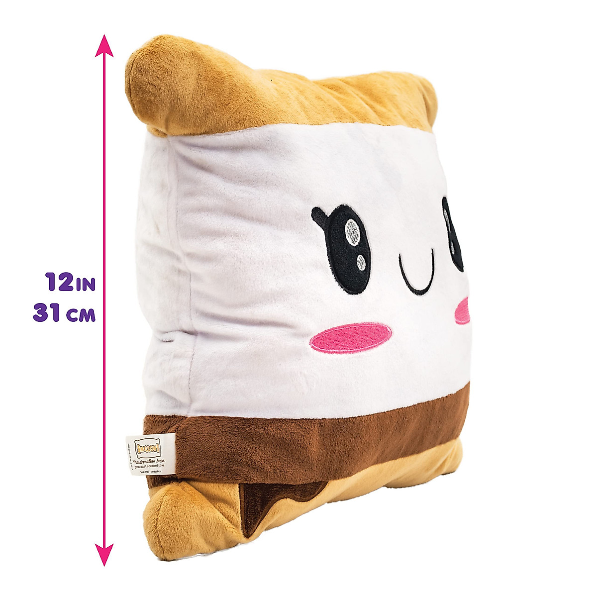 Scentco Smillows - Patented Gourmet Scented Stuffed Plush Pillows (S'Mores Marshmallow) - Accent, Throw, Decorative Pillows - Kids Room Decor, Gift for Kids