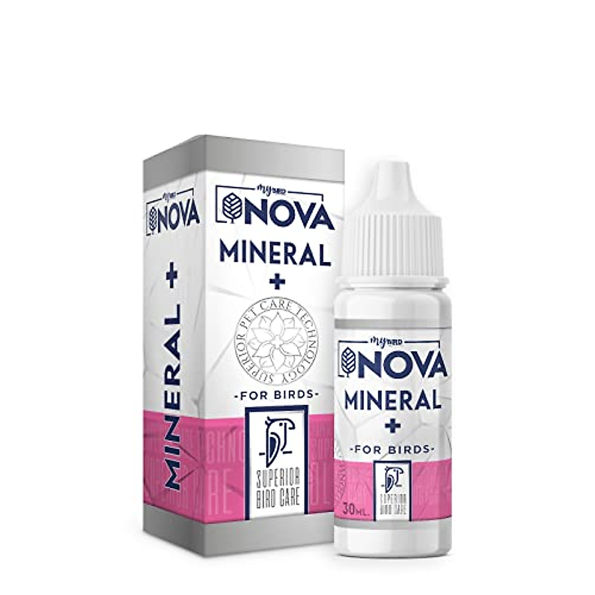 VHD MyBird Nova Mineral for Cage Birds - for Budgerigars, Domestic Canary, Parrots, Goldfinches and Pigeons, Big and Little Cage Birds, Vitamin Supplement for Birds, 2 Pack – (60 ml) 2 Fl Oz