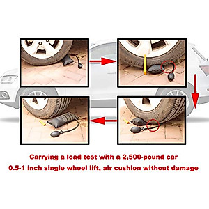 Improved 2 Piece Durable Air Wedge Bag Pump Professional Leveling Kit & Alignment Tool Inflatable Shim Bag for a Variety of Jobs. 300 LB Rating
