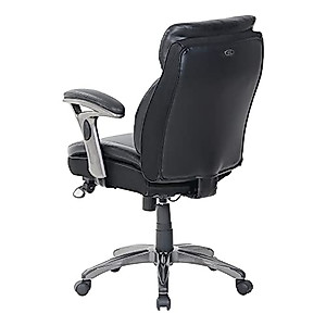 Serta® Smart Layers™ Siena Bonded Leather Mid-Back Manager's Chair, Black