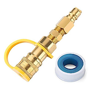 WADEO 3/8 Inch Natural Gas Quick Connect Fittings, LP Gas Propane Hose Quick Disconnect Kit, 3/8'' Male NPT Thread x 3/8'' Female NPT Thread