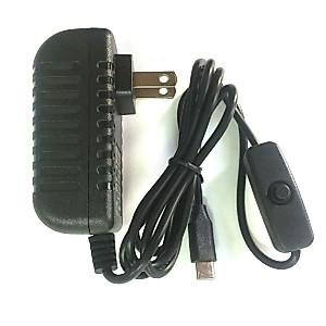 EZ-FIT Raspberry Pi 4/4B Power Supply Adapter ON/Off Switch USB-C Type C 5V 3A US Plug
