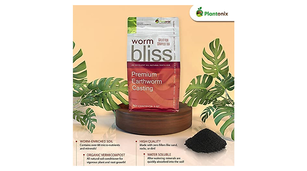 Worm Bliss Organic Earthworm Castings - Premium Plant Fertilizer