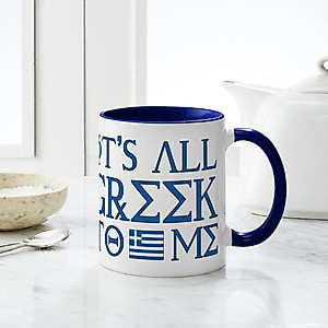 CafePress It's All Greek Mug Ceramic Coffee Mug, Tea Cup 11 oz