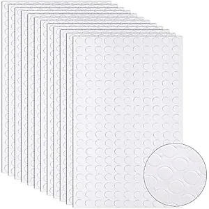 2400 Pieces Foam Dots Dual-Adhesive 3D Foam Tapes Foam Pop Dots Adhesive Mount for Craft DIY Art or Office Supplies, 12 Sheets, Round (0.31 Inch)
