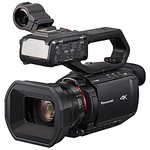 Panasonic X2000 4K Professional Camcorder with 24x Optical Zoom, WiFi HD Live Streaming, 3G SDI Output and VW-HU1 Detachable Handle, HC-X2000 (Renewed)