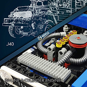 Nifeliz Off-Road Pickup J40 Land Cruiser MOC Technique Building Blocks and Engineering Toy, Adult Collectible Model Cars Kits to Build, 1:12 Scale Truck Model (2101 Pieces)