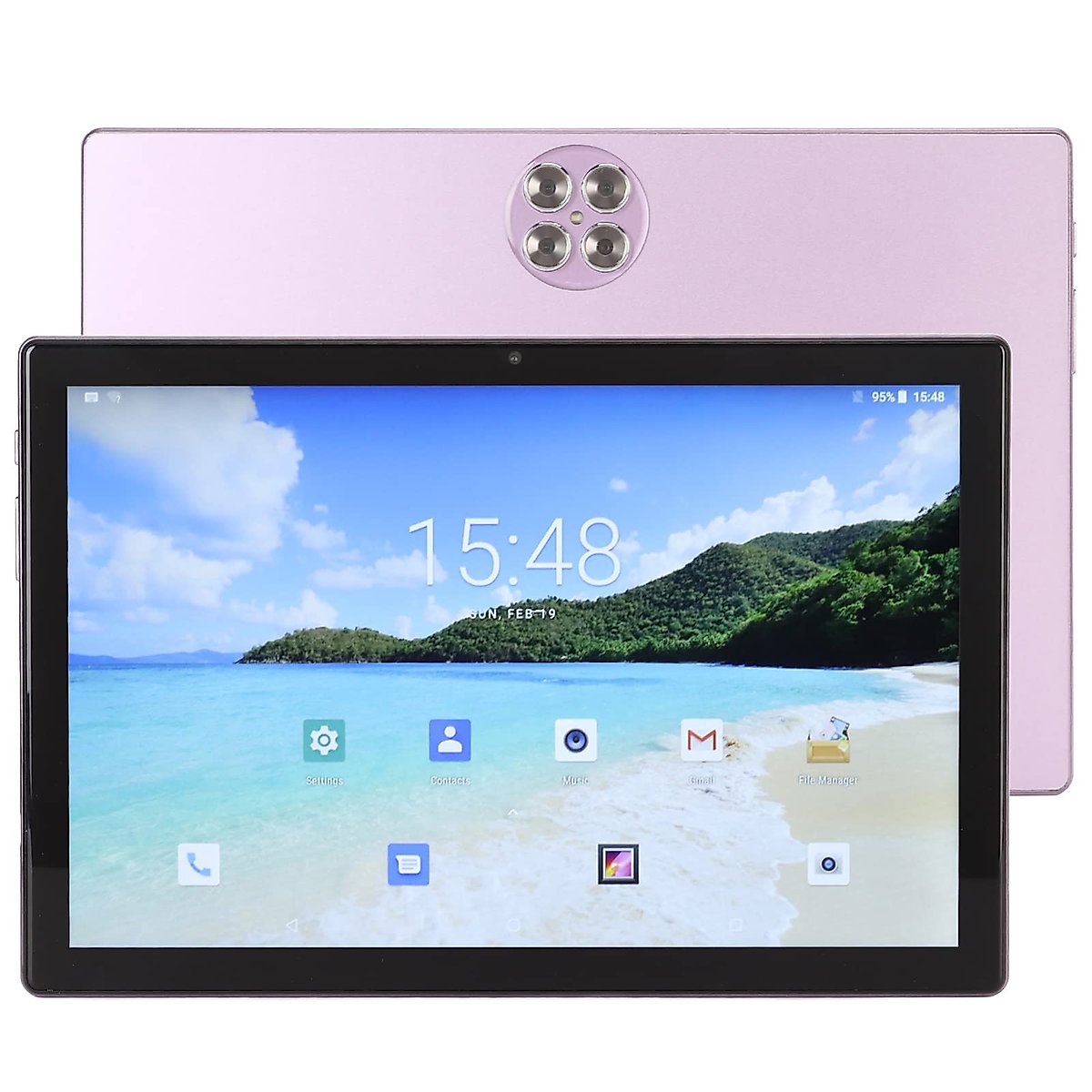 Tablet 10. 1 Inch, Dual Speaker FHD Tablet 2 in 1 with Keyboard for Android 12 for Reading (US Plug)