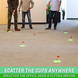 GoSports Pure Putt Challenge Mini Golf Game - Build Your Own Course at Home, the Office or On the Green - Includes 9 Holes, 4 Balls, Dry-Erase Scorecard, Tote Bag & Rules