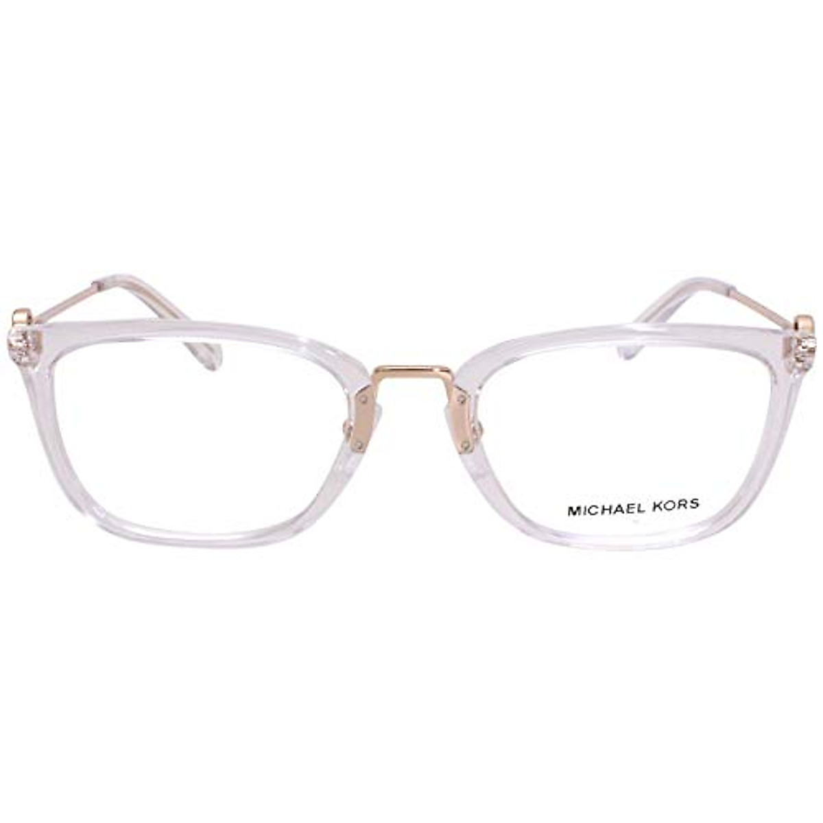 Michael Kors MK 4054 3105 Crystal Clear Eyeglasses Frame w/Demo lens-52mm, 52/20/140