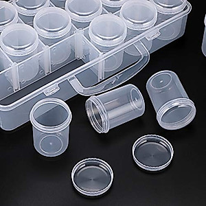 Hipiwe 18 Grids Diamond Painting Box Case - 5D Diamond Embroidery Kit Accessory Organizer,Plastic Jewelry Earring Beads Sewing Pills Storage Container