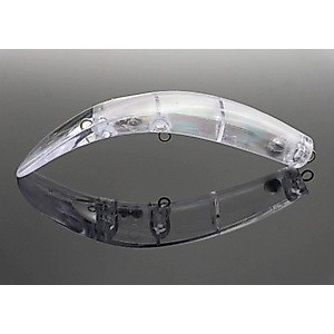 10PCS Unpainted Lure Blanks 13.4cm 23.82g Crankbait Simulation Blank Body Clear Hard Baits Trout Salmon Swimming Sea Bait Topwater Freshwater Plastic Minnow Lure 156XL