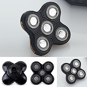 5 in 1 Razor Replacement Blade, Electric Shaver Washable Dry and Wet 5D Rotary Shaver Blade, Men Ultra Comfort Light Weight for Travel Home