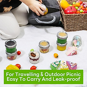 Small Mason Jars, 4oz 8 Pack Mini Mason Jars, Canning Jars With 2 Type Lids, 8 Split-Type Lids And EXTRA 8 One Piece Lids For Dessert, Honey, DIY Candle