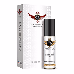 CA Perfume Impression of Cashmere Mist For Women Replica Fragrance Body Oil Dupes Alcohol-Free Roll-On 0.3 Fl Oz/10ml
