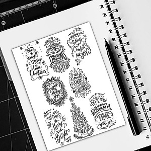 Christmas Blessings Transparent Stamp Clear Silicone Rubber Seal Stamping Tool Wonderful Gift for Children Teen Boy Girl Silicone Sheets for Crafts