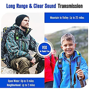 Walkie Talkies for Adults Long Range, BaoFeng Two Way Radio walkie-talkies 3 Pack Rechargeable Li-ion Batteries, 3 Miles 22 Channels USB Type-C Charger Auto Squelch for Biking Camping Hiking