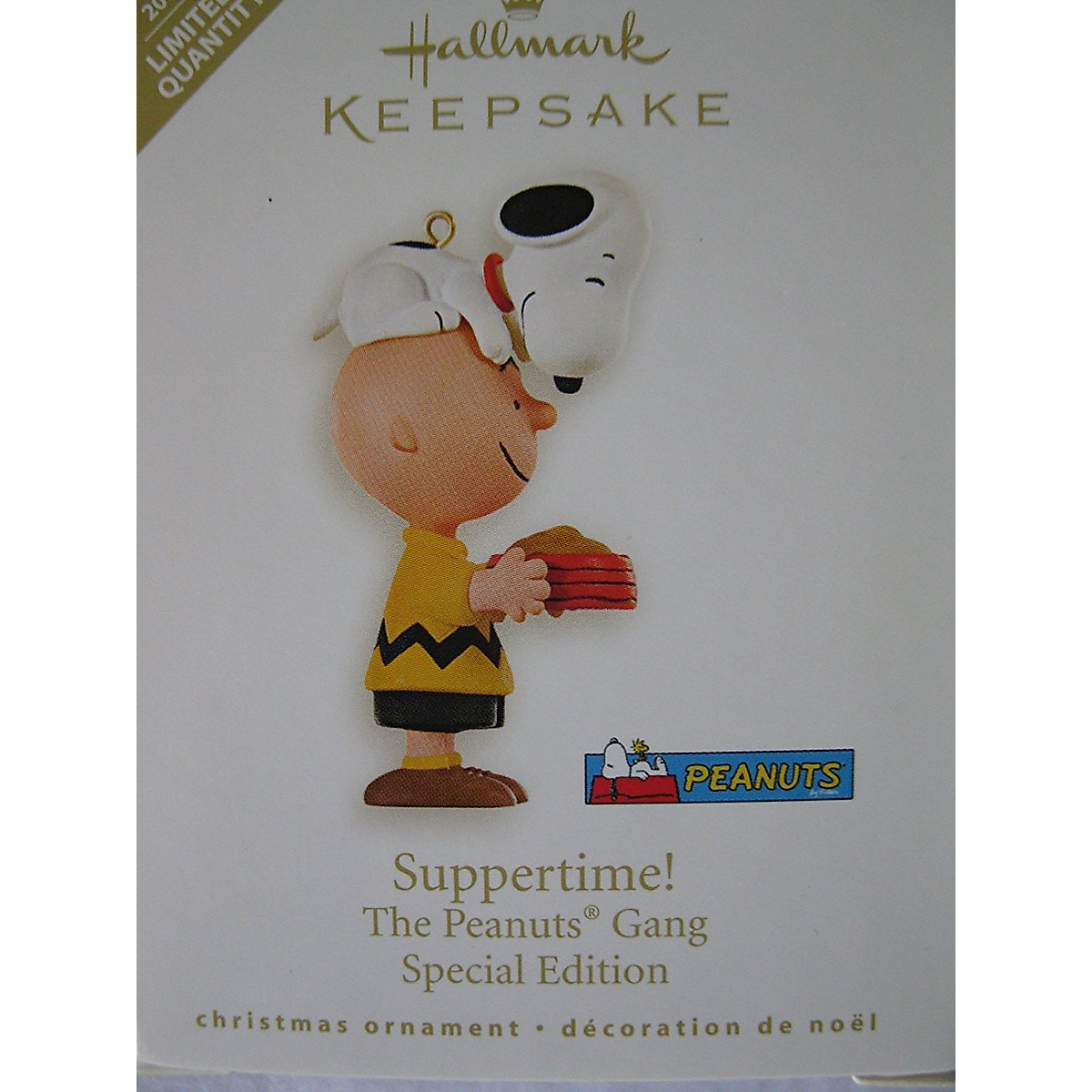 Hallmark Peanuts 2008 Keepsake Ornament SUPPERTIME! SNOOPY & CHARLIE BROWN
