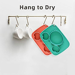 Baby Suction Plates, Non-Slip Feeding Placemat for Babies Infants Toddlers Kids Dishes, Stick to High Chair Trays and Table,Microwave Dishwasher Safe (Cute Crab, Baby Green)