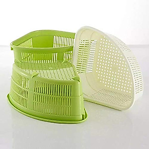 STRAW 1PC Triangle Kitchen Sink Fruit Washing Waste Draining Basket Plastic Storage Rack Multi Purpose Washing Bowl Sponge Drain Rack (Color : B)