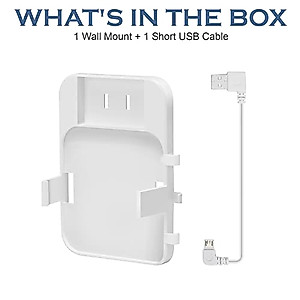 WDZREE Outlet Wall Mount for Blink Sync Module 2,Save Space and Easy Move Mount Bracket Holder for Blink Outdoor Indoor Home Security Camera with Easy Mount Short Cable and No Messy Wires or Screw