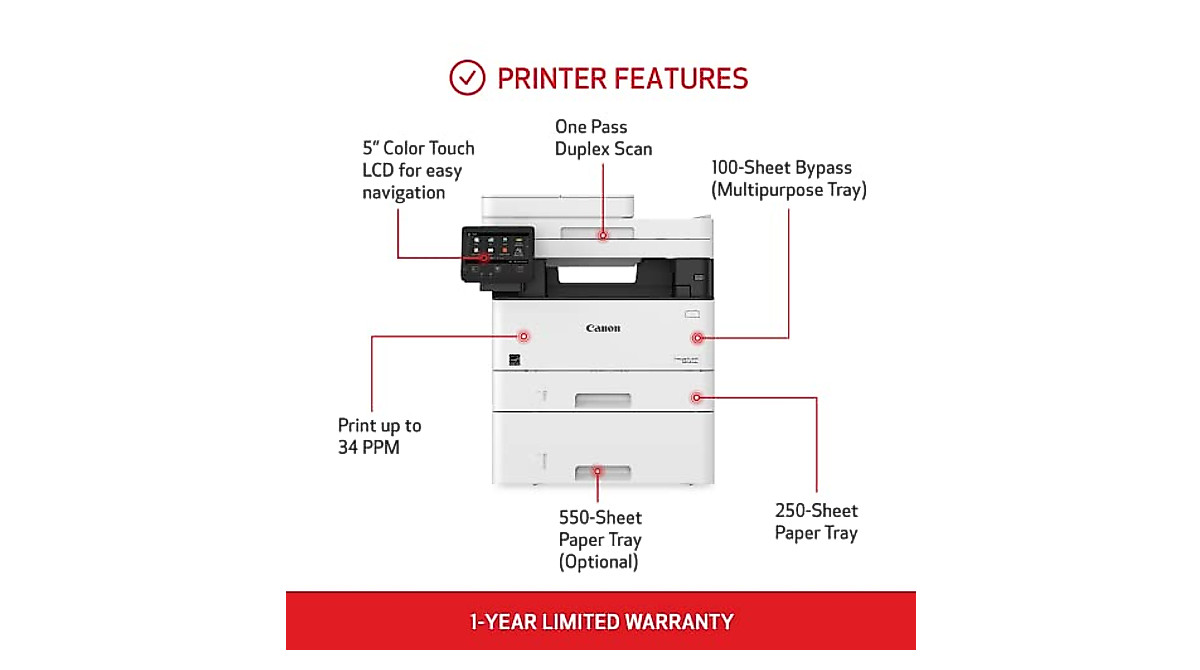 Canon imageCLASS MF452dw All-in-One Wireless Laser Printer | Fast ...