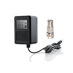 CHILDMORY AC Adapter Power Supply with F Plug Female Adapter F Type Male Coax to RCA Female Jack RF Video TV Connector for Atari 2600 System Console US Plug