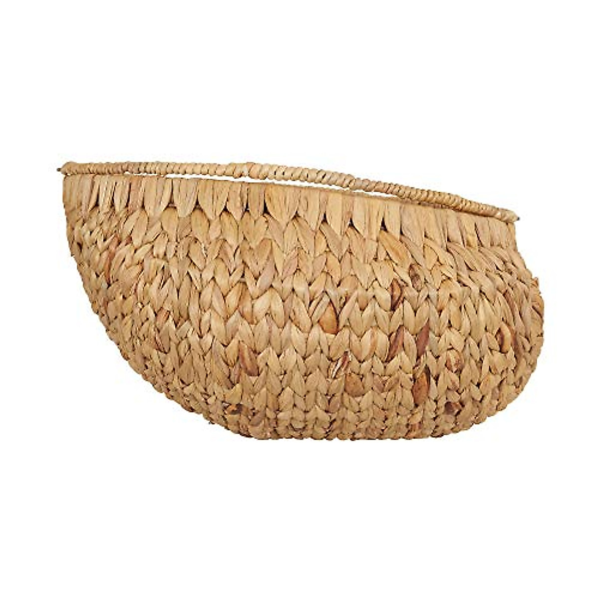 Household Essentials Brown Woven Wicker Flower Basket with Handles | Natural Hyacinth