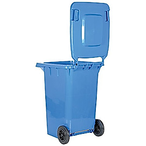 TH-95-BLU Trash Can, Polyethylene, 28-1/4" Width, 44-1/2" Height, 34" Depth, 95 gallon Capacity, Blue