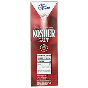 Diamond Crystal Pure and Natural Kosher Salt, 48 oz (Pack of 3)