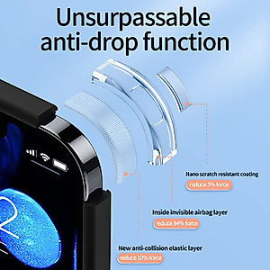 Tigowos Magnetic Case for iPhone11 Case [10FT-Grade Drop Tested & Compatible with MagSafe] Translucent Anti-Fingerprint Anti Shockproof Protective Shell 6.1 Inch, Black