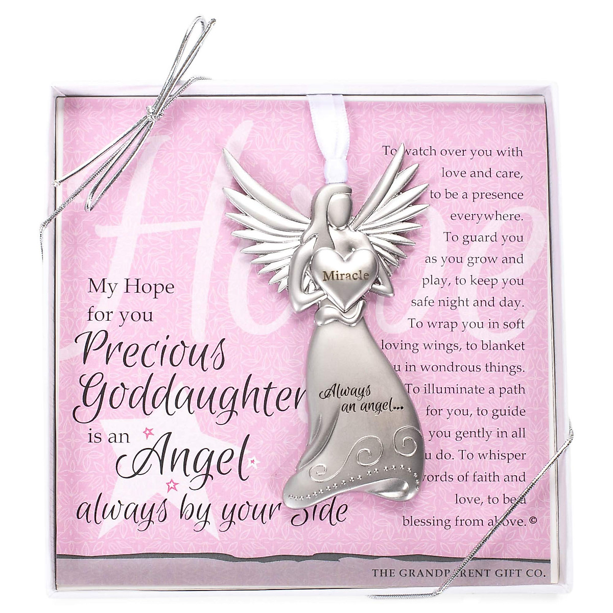 Beautiful Angel Ornament - Gift for Goddaughter for Baptism, Confirmation with Heartwarming Sentiment (Goddaughter)