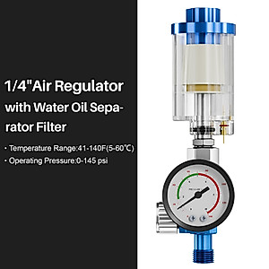 LVLP Air Spray Gun Premium Kit with 1.3/1.5/1.7mm Nozzle & Air Regulator,Automotive Paint Gun Sprayer,Car Paint Gun Sprayer,Air Paint Sprayer Gun for Cars & House DIY Painting(Black)