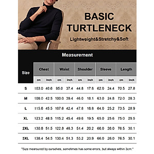 Ekouaer Men's Mock Turtleneck Long Sleeve Turtle Neck Shirts Lightweight Undershirt Thermal Pullover Sweater Black Medium