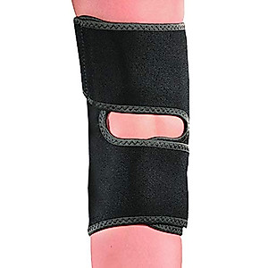 MUELLER Sports Medicine Self Adjusting Adult Knee Support Braces for Knee Pain with Side Stabilizers for Men and Women, Black, 14 - 20 Inches, One Size Fits Most