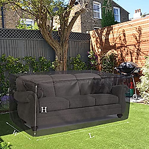 SCNSYL Patio Furniture Covers Waterproof Heavy Duty 48x24x28in,Windproof,Dustproof,Snowproof,Rectangular 420Dfurniture Covers for Sofa,Outdoor Furniture Covers.