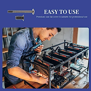 ULTECHNOVO Durable Tool 60pcs Computer Cooling Fan Mount Screws Case Fan Long Short Screws Set