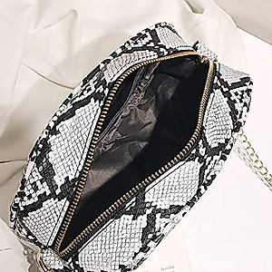 Sherry Women Snakeskin Pattern Crossbody Shoulder Bag Fashion PU Leather Handbag