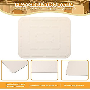 2 Pcs 15 x 12 Inch Pizza Stone, Rectangular Baking Stone, Heavy Duty Cordierite Bread Stone for Oven Grill, Thermal Shock Resistant, Pizza Grilling Stone for Making Crispy Pizza, Bread