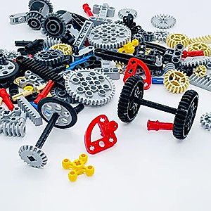 TACYILLU 145 Pcs Building Blocks Parts Gear and Axle Set Connectors Wheels Liftarm Pins Accessories Brick Sets Toys Tight Fit with Major Brands…