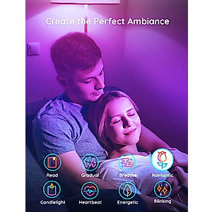 Govee LED Light Bulb Dimmable, Music Sync Color Changing Light Bulbs, A19 7W 60W Equivalent, No Hub Required Multicolor Bluetooth Light Bulbs with App Control for Party Home (Don't Support WiFi/Alexa)