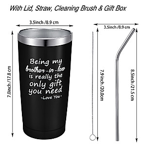Gifts for Brother-in-law, Being My Brother-in-law Is Really The Only Gift You Need Coffee Mug, Brother In Law Birthday Christmas Gifts, 20 oz Vacuum Insulated Mug Tumbler with Gift Box